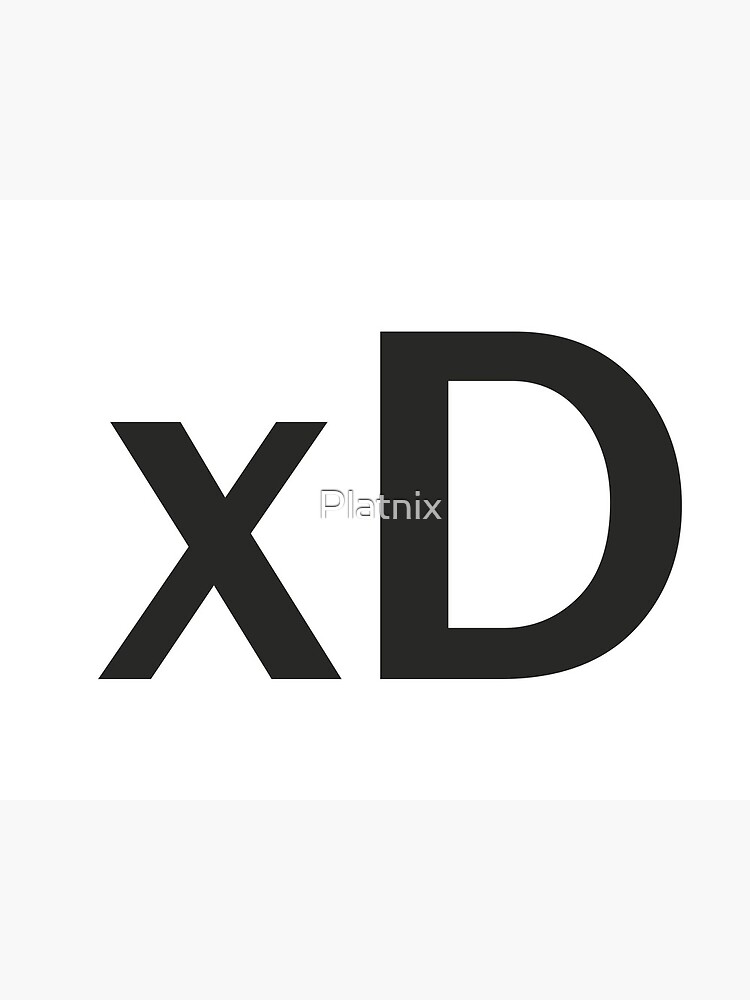 "xD - Text Emoticon/Emoji" Photographic Print for Sale by Platnix ...