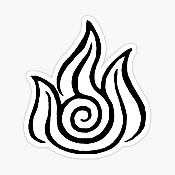 "Avatar Fire Nation Symbol" Sticker for Sale by leopardpaw177 | Redbubble