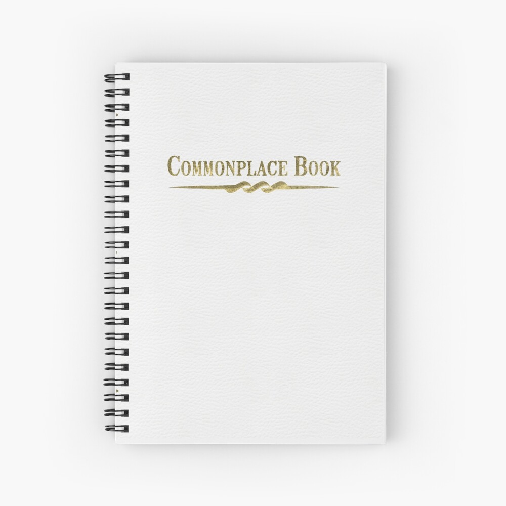 "Commonplace Book- White leather" Spiral Notebook for Sale by ...