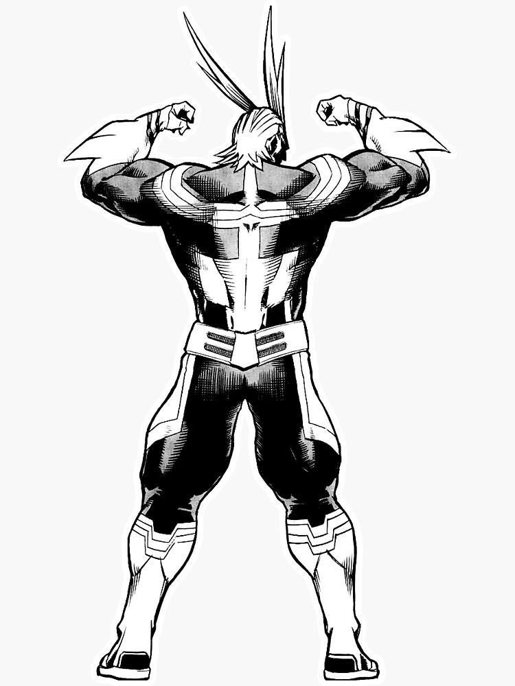 "All Might Muscle Pose Sticker" Sticker for Sale by bnha | Redbubble