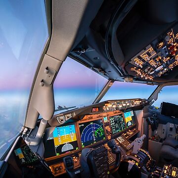 "Boeing 737 Max 8 cockpit in flight" Journal for Sale by Martijn Kort ...
