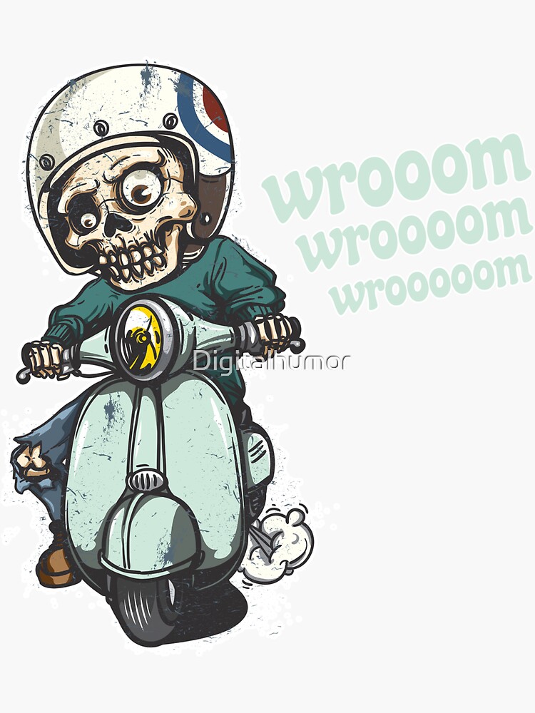 "Wroom Wroom Rider" Sticker by Digitalhumor | Redbubble