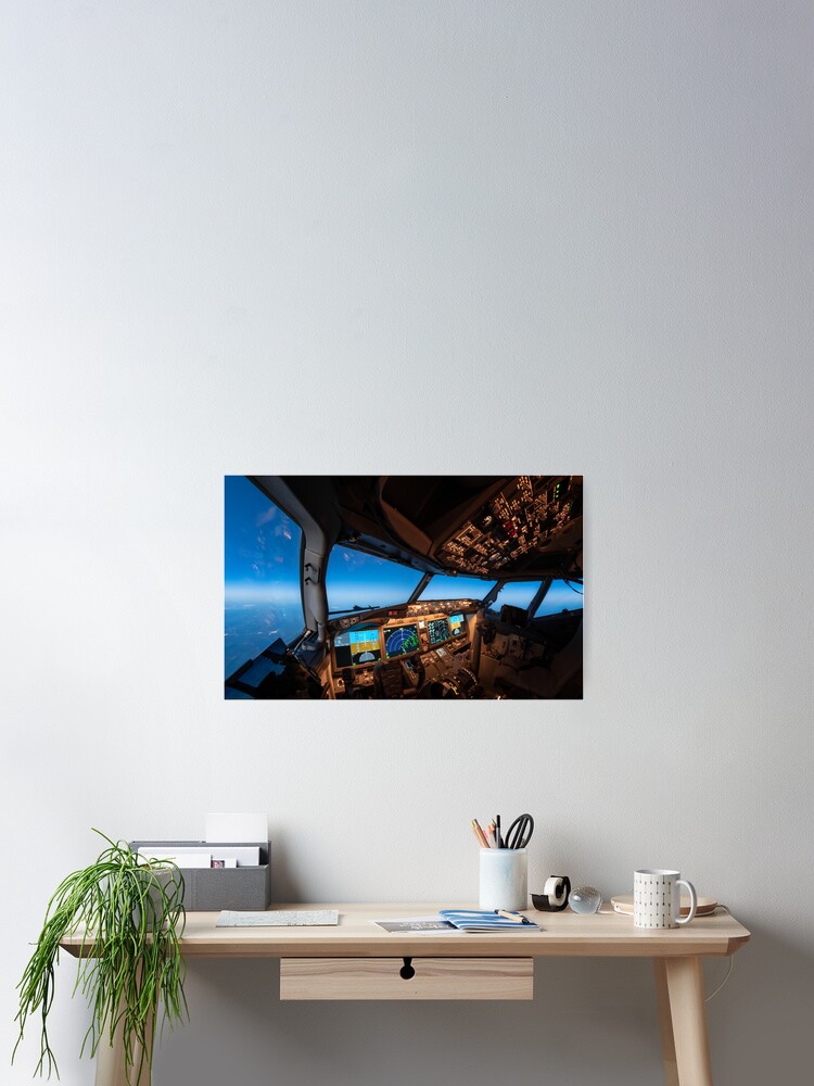 "Boeing 737-8 Max at night" Poster for Sale by Martijn Kort | Redbubble