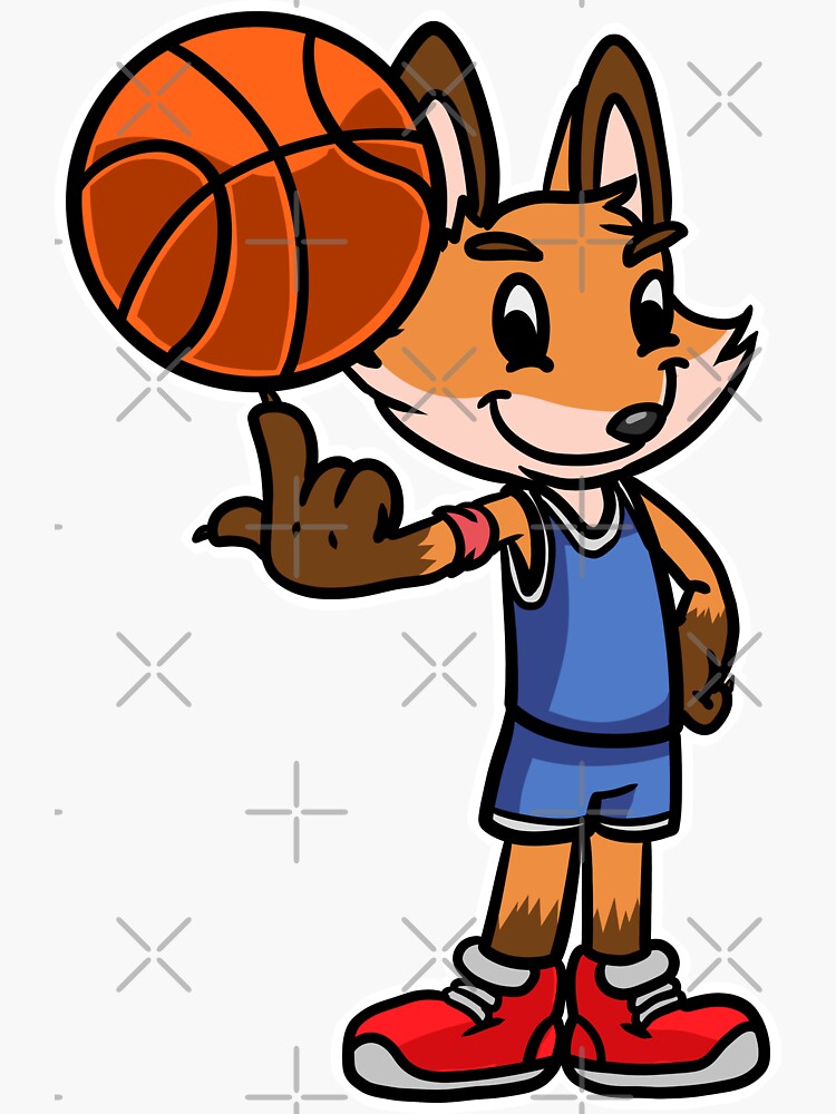 "Fox basketball player" Sticker by Dsigns | Redbubble