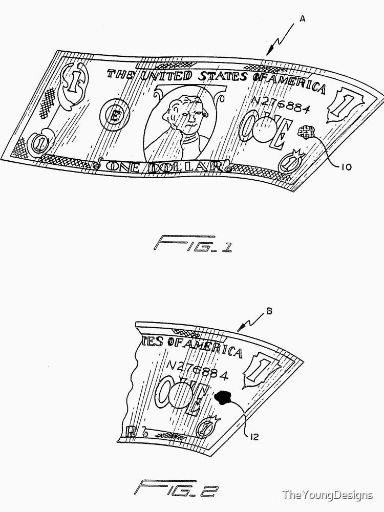 "Method of Detecting Counterfeit Currency Dollar Bill Vintage Patent ...