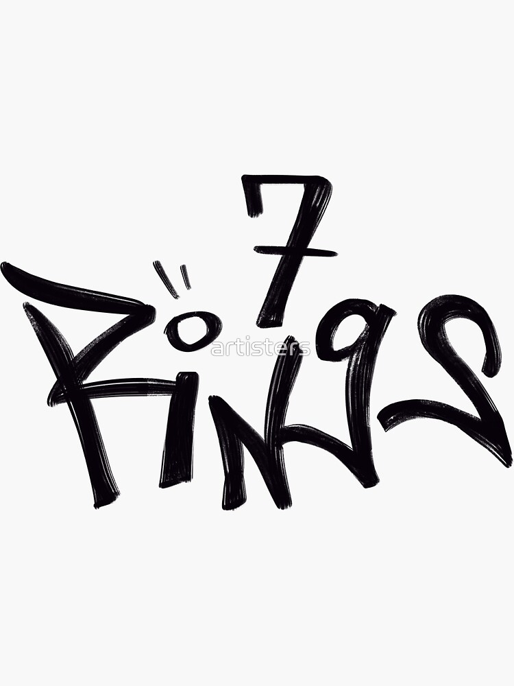 "7 rings graffiti" Sticker for Sale by artisters | Redbubble