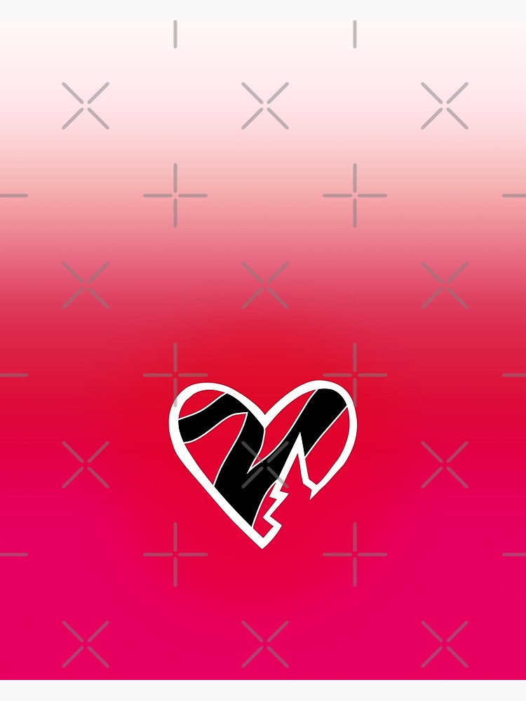 "HBK Red Gradient Heart" Poster for Sale by Linubidix | Redbubble