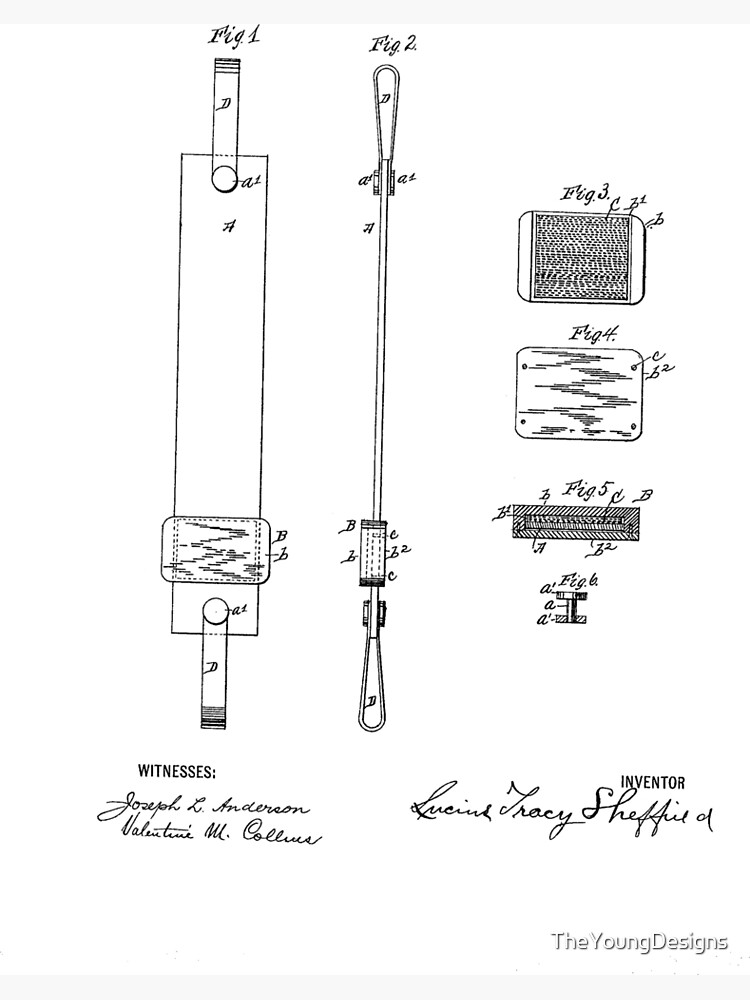 "Razor Strop Vintage Patent Hand Drawing" Poster by TheYoungDesigns ...