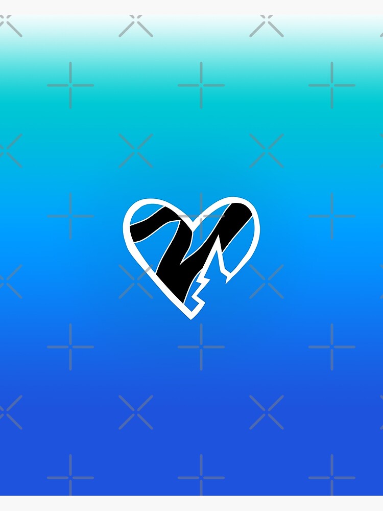 "HBK Blue Gradient Heart" Poster for Sale by Linubidix | Redbubble