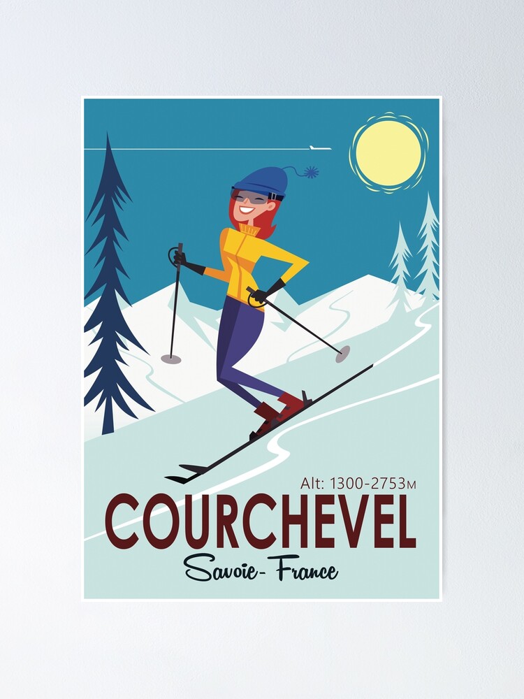 "Courchevel Ski poster" Poster for Sale by Gary Godel | Redbubble
