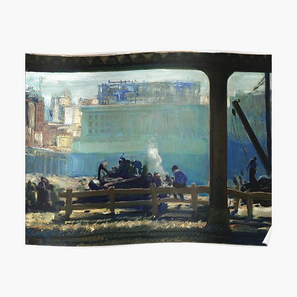 "George Bellows - Blue morning (new color edit)" Poster by DejaVuStudio ...