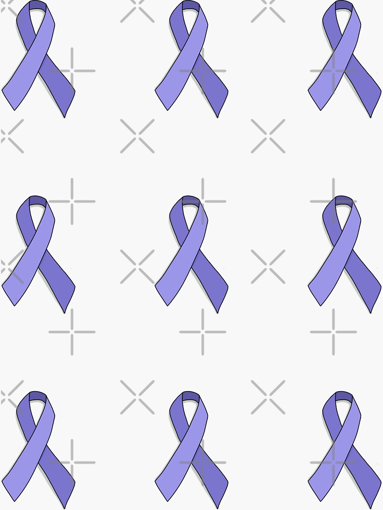 "Periwinkle Awareness Ribbon Sticker Set" Sticker for Sale by ...