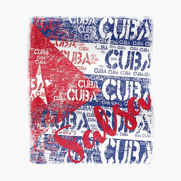 "Salsa Cuba Kuban Flag - Salsa Dancewear" Poster by Dubbra | Redbubble