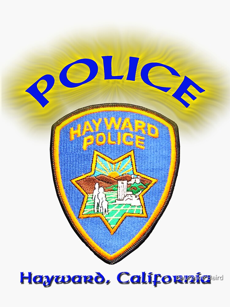 "Hayward Police" Sticker by lawrencebaird | Redbubble