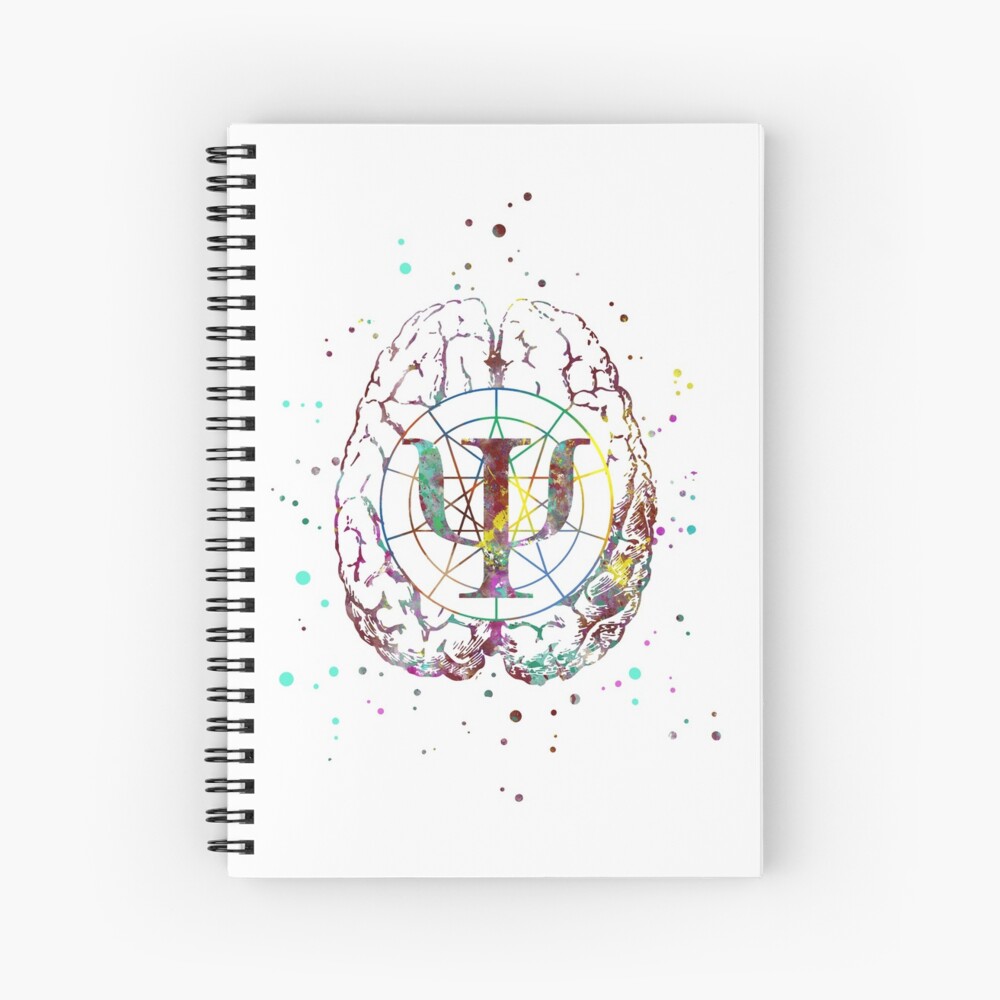 "Psychology symbol and brain" Spiral Notebook for Sale by Rosaliartbook ...