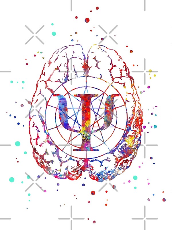 "Psychology symbol and brain" by Rosaliartbook | Redbubble