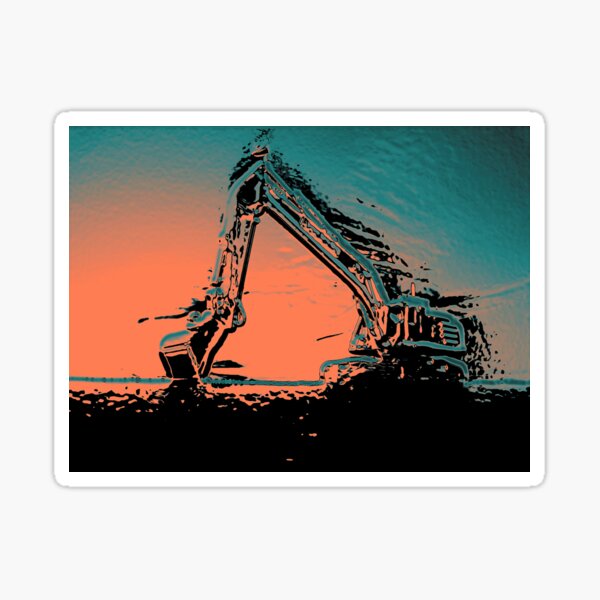 Sticker: Bagger Baustelle | Redbubble