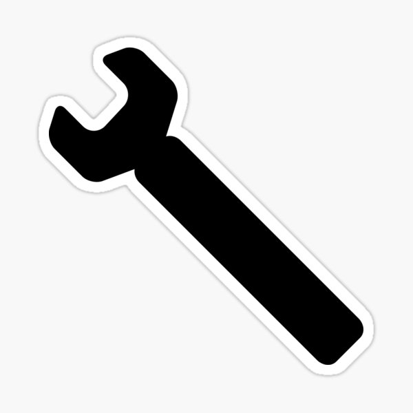 "wrench" Sticker for Sale by Vectorqueen | Redbubble