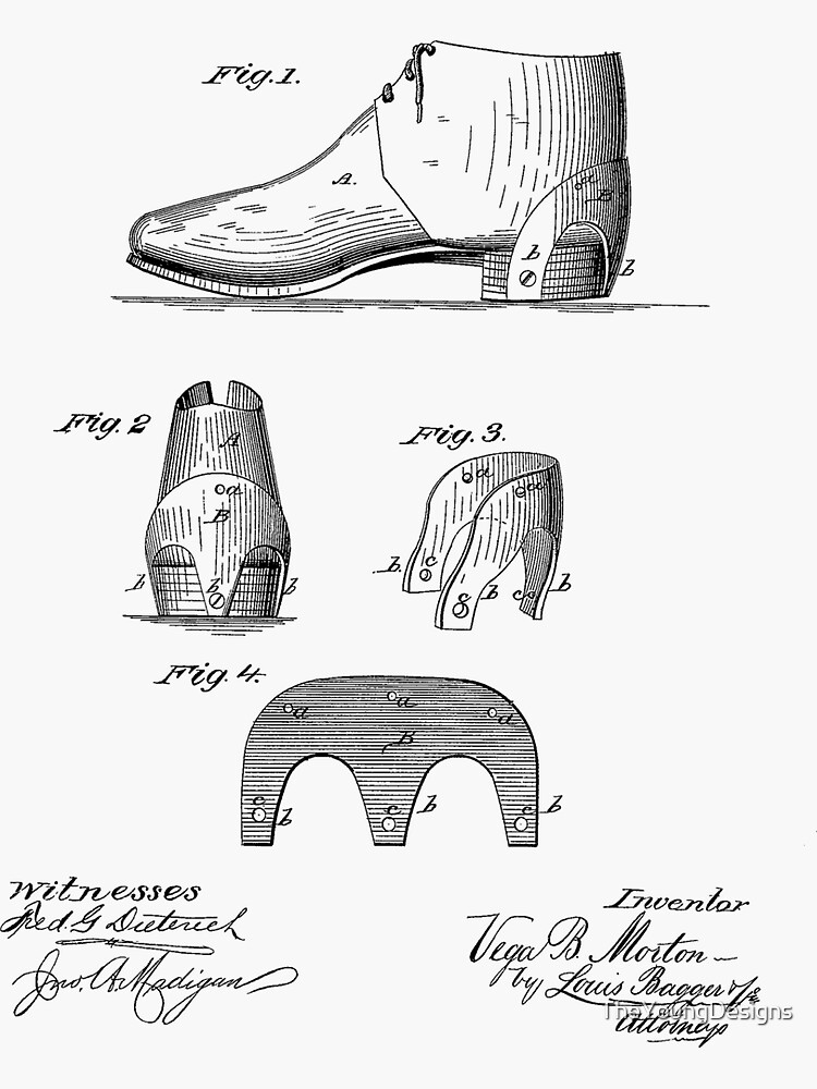 "Counter or Heel Stiffener for Boots and Shoes Vintage Patent Hand ...