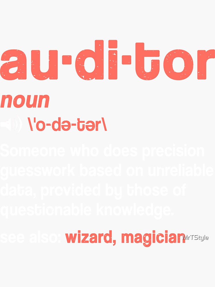 "Auditor Definition Gift T-Shirt Funny Auditor Job Description Shirt as ...