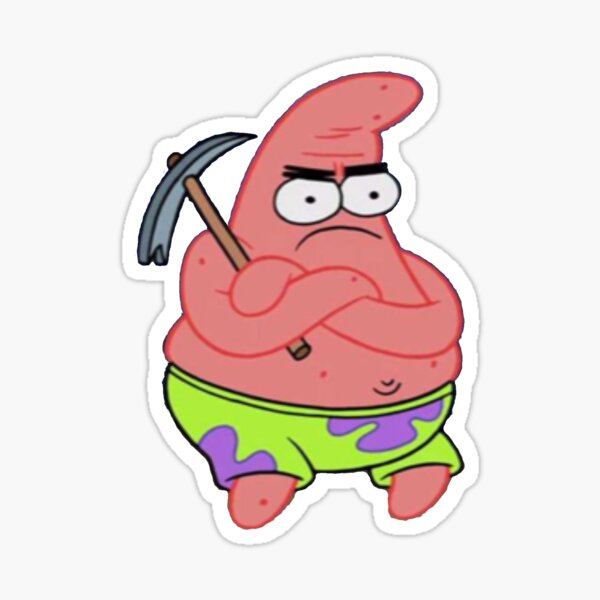 "Patrick Mad" Sticker for Sale by tstefanakos17 | Redbubble