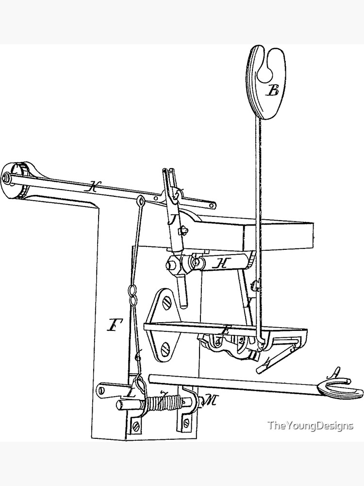 "Drawing Attachment for Spinning Machine Vintage Patent Hand Drawing ...