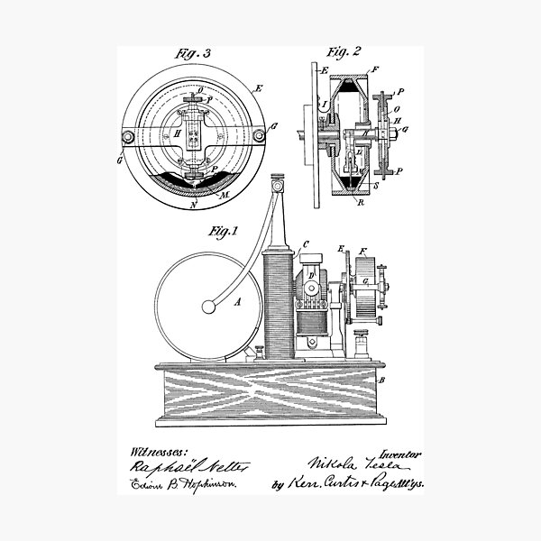 "Electric Circuit Controller Vintage Patent Hand Drawing" Photographic ...