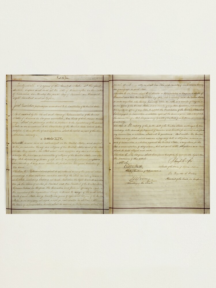 "Original 14th Amendment of the United States Constitution ...
