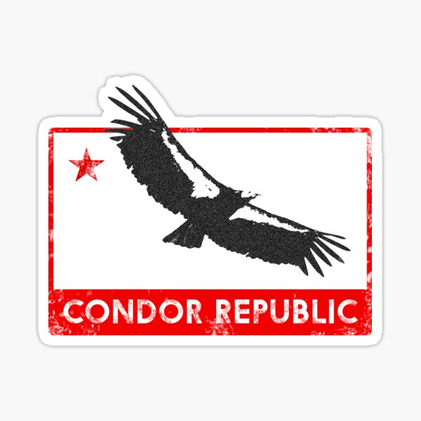 "Condor Republic T-shirt & Stickers, California condor Shirt" Sticker ...