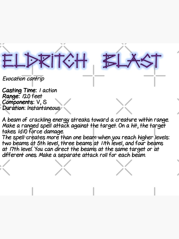 "Spell: Eldritch Blast" Poster by Judge-Hatchet | Redbubble