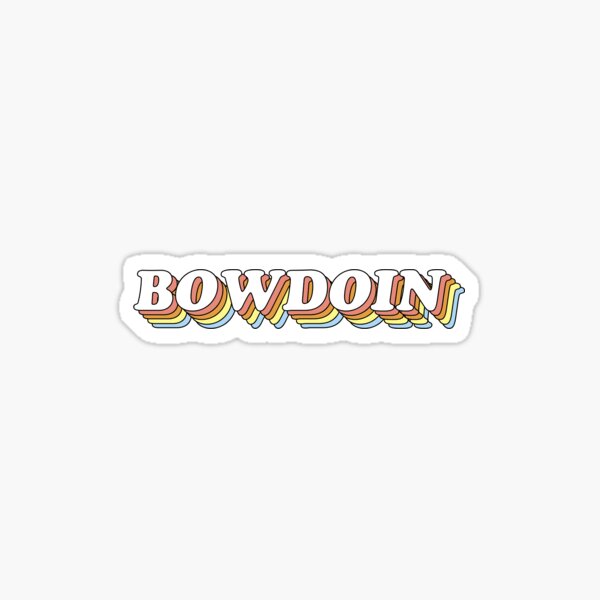 "3D Retro Rainbow Bowdoin" Sticker for Sale by xoxoleah | Redbubble