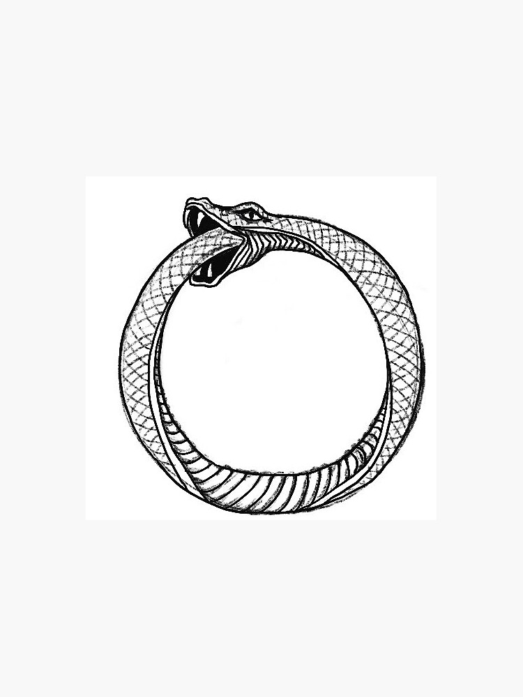 "Ouroboros Snake - Small" Sticker for Sale by Giannaka | Redbubble