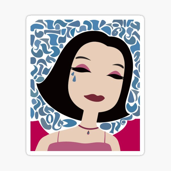 "Sad Girl Tear Logo" Sticker for Sale by md-designs | Redbubble