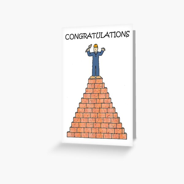 "Congratulation on Becoming a Stone Mason." Greeting Card for Sale by ...