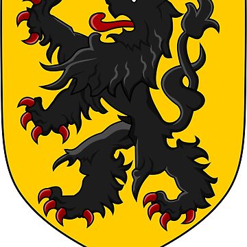 "Flanders - Coat of Arms" Sticker for Sale by emperors-vault | Redbubble