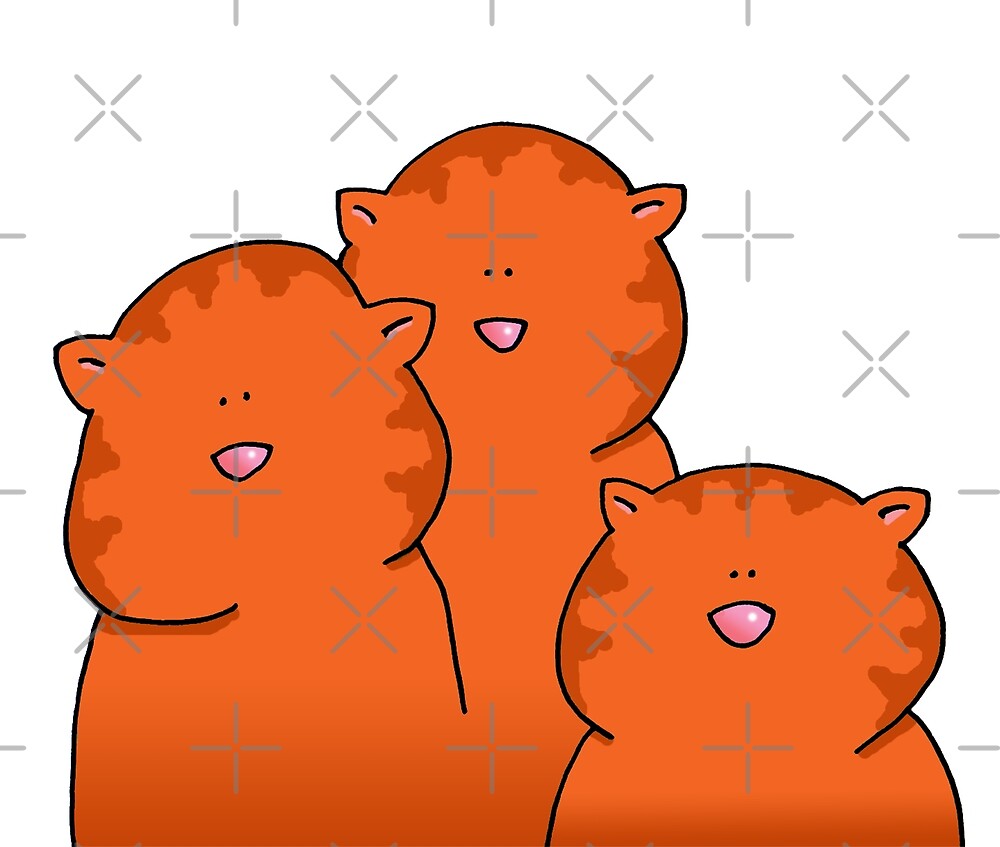 "Three cats" by JasonTrivettart | Redbubble