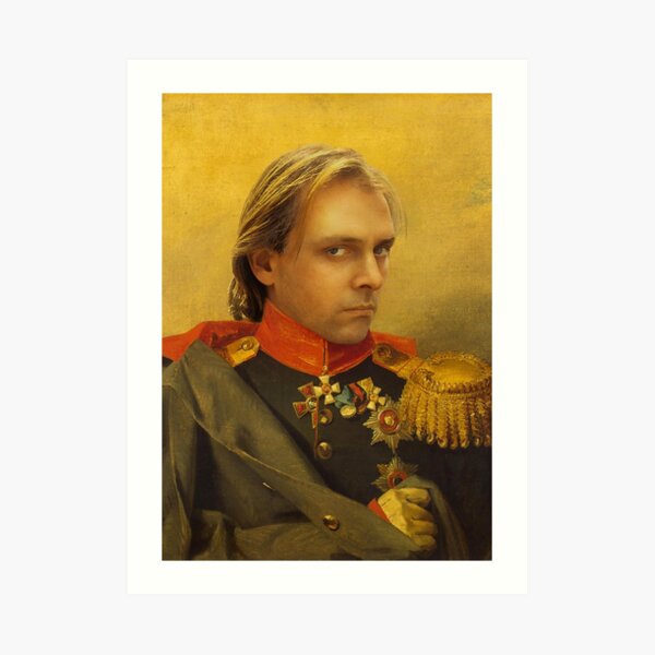 "Rik Mayall Portrait " Art Print by PortraitKings | Redbubble
