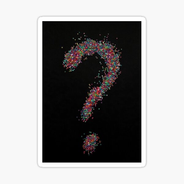 "Question mark - beads" Sticker by Marla-und-Bob | Redbubble
