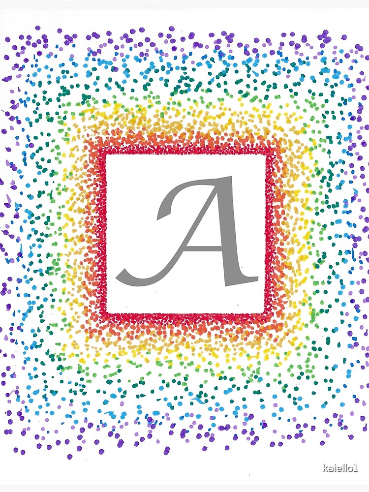 "Rainbow Initial Burst A" Poster for Sale by kaiello1 | Redbubble