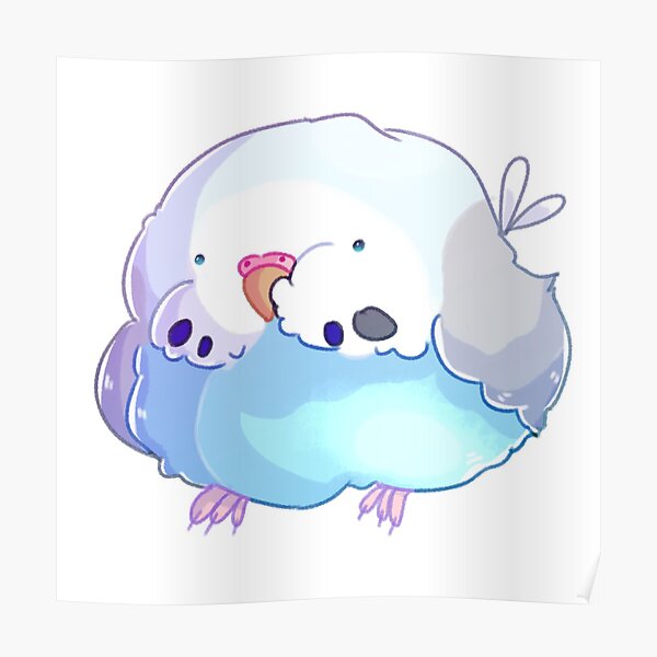 "Chibi Budgie " Poster by smolldevart | Redbubble