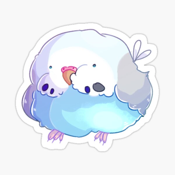 "Chibi Budgie " Sticker by smolldevart | Redbubble