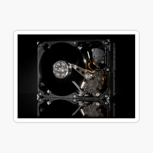"Disassembled and opened hard disk drive" Sticker for Sale by Alexander ...