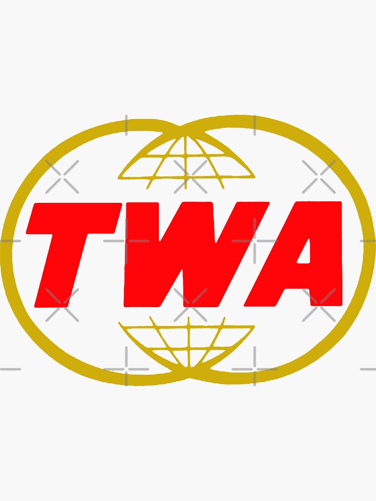 "TWA Transworld Airlines USA" Sticker for Sale by BarnFindDave | Redbubble