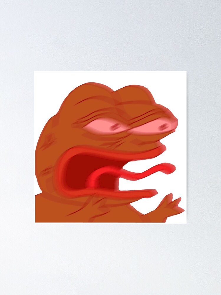 "Angry Pepe" Poster by fredpockets | Redbubble