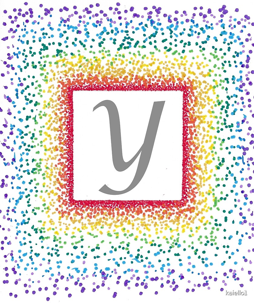 "Rainbow Initial Burst Y" by kaiello1 | Redbubble