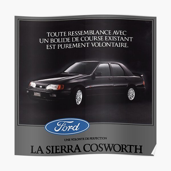 "FORD SIERRA COSWORTH" Poster by ThrowbackMotors | Redbubble