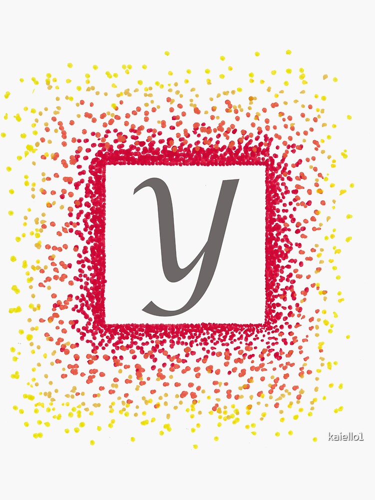 "Warm Initial Burst Y" Sticker by kaiello1 | Redbubble