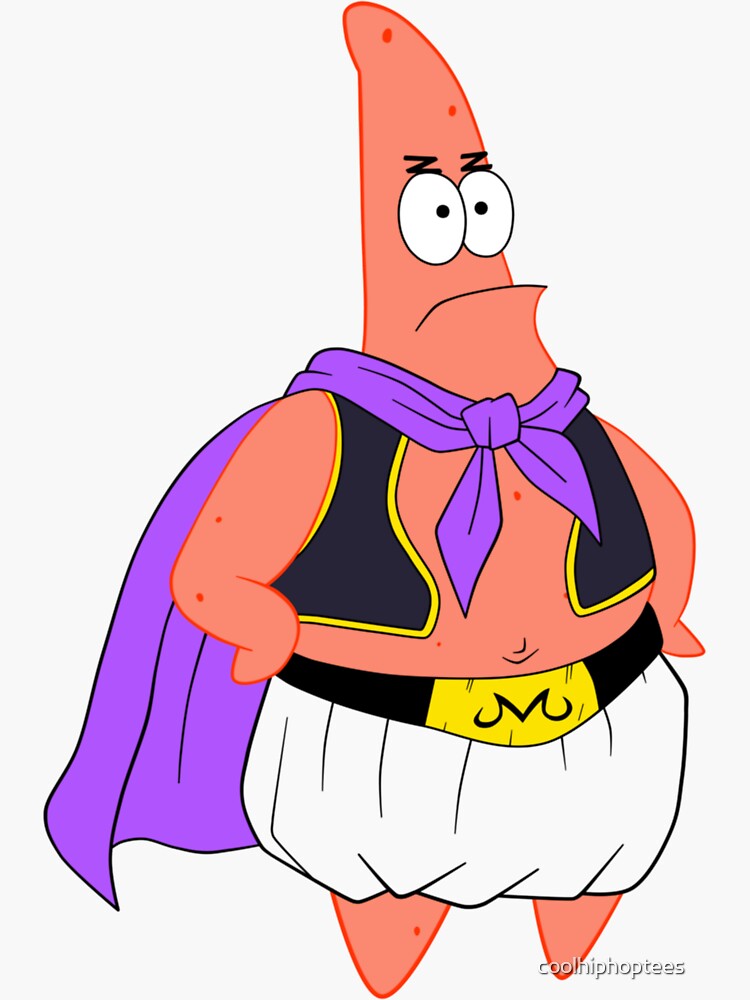 "Patrick Star Majin Buu DBZ T-Shirt" Sticker for Sale by coolhiphoptees | Redbubble