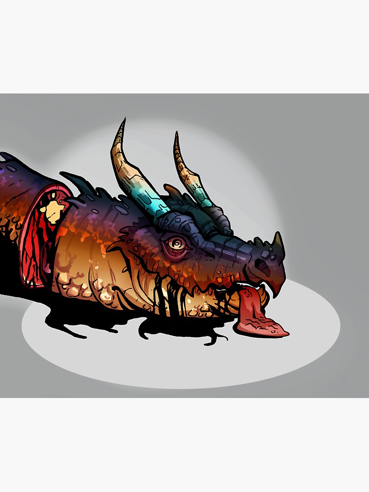 "Slayed Dragon" Sticker for Sale by frooglekade | Redbubble