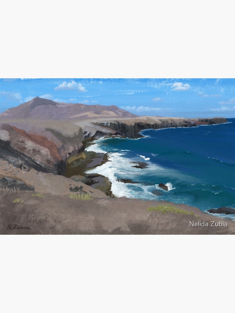 "Lanzarote Landscape" Sticker by nelidazubia | Redbubble
